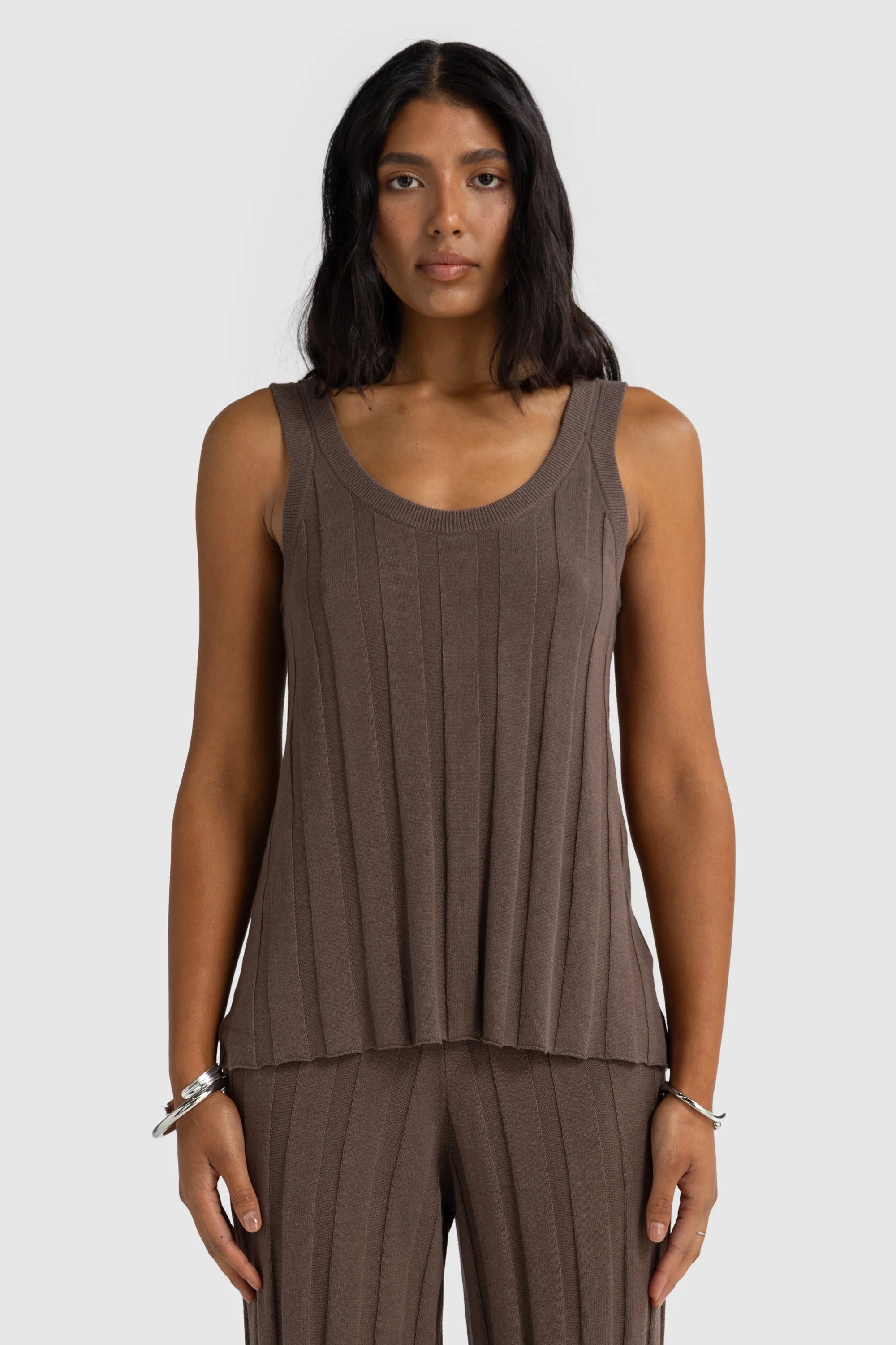Amara Knit Tank - Espresso – Fifth Sign